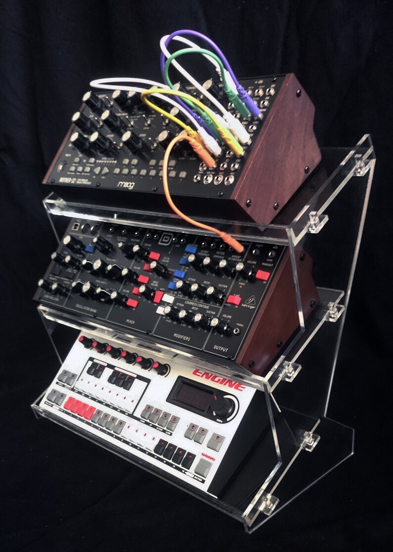 Acrylic Synth Stand Type1 3tier for Korg Volca/roland Boutique/moog ...
