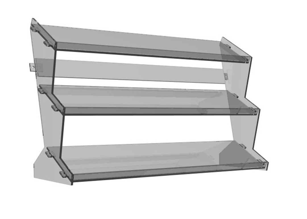 Acrylic Synth Stand Type1 3tier Extra Wide 61cm Shelves to Fit 6 Roland ...