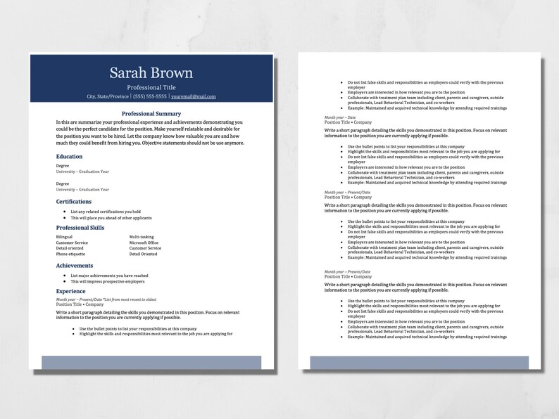 Resume, Resume Template, Professional Resume Word, Modern Resume ...