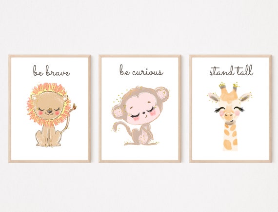 Safari Baby Animals Printable Set of 3 Instant | Etsy