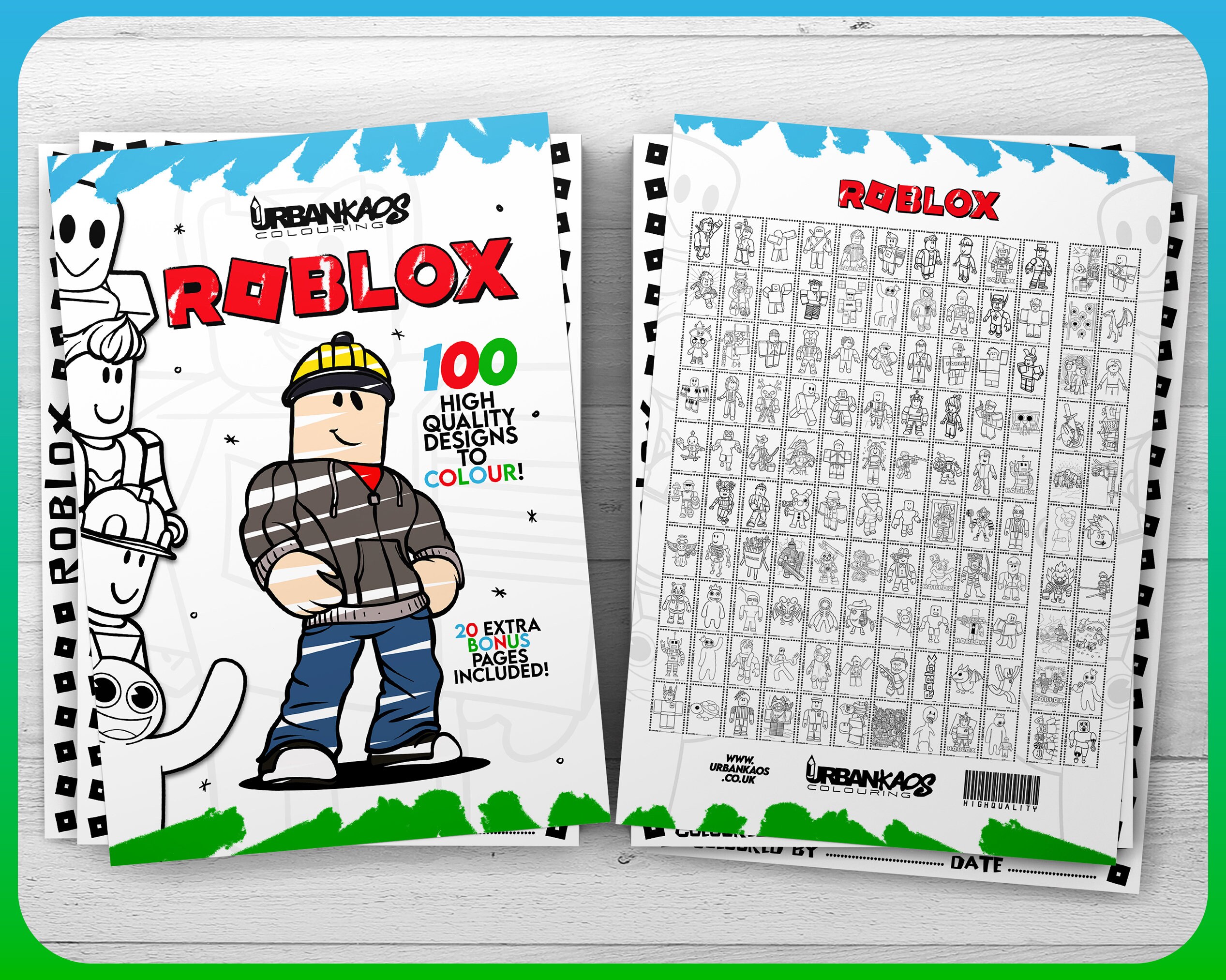 Roblox 120 PRINT YOURSELF Colouring Pages Urban Kaos - Etsy