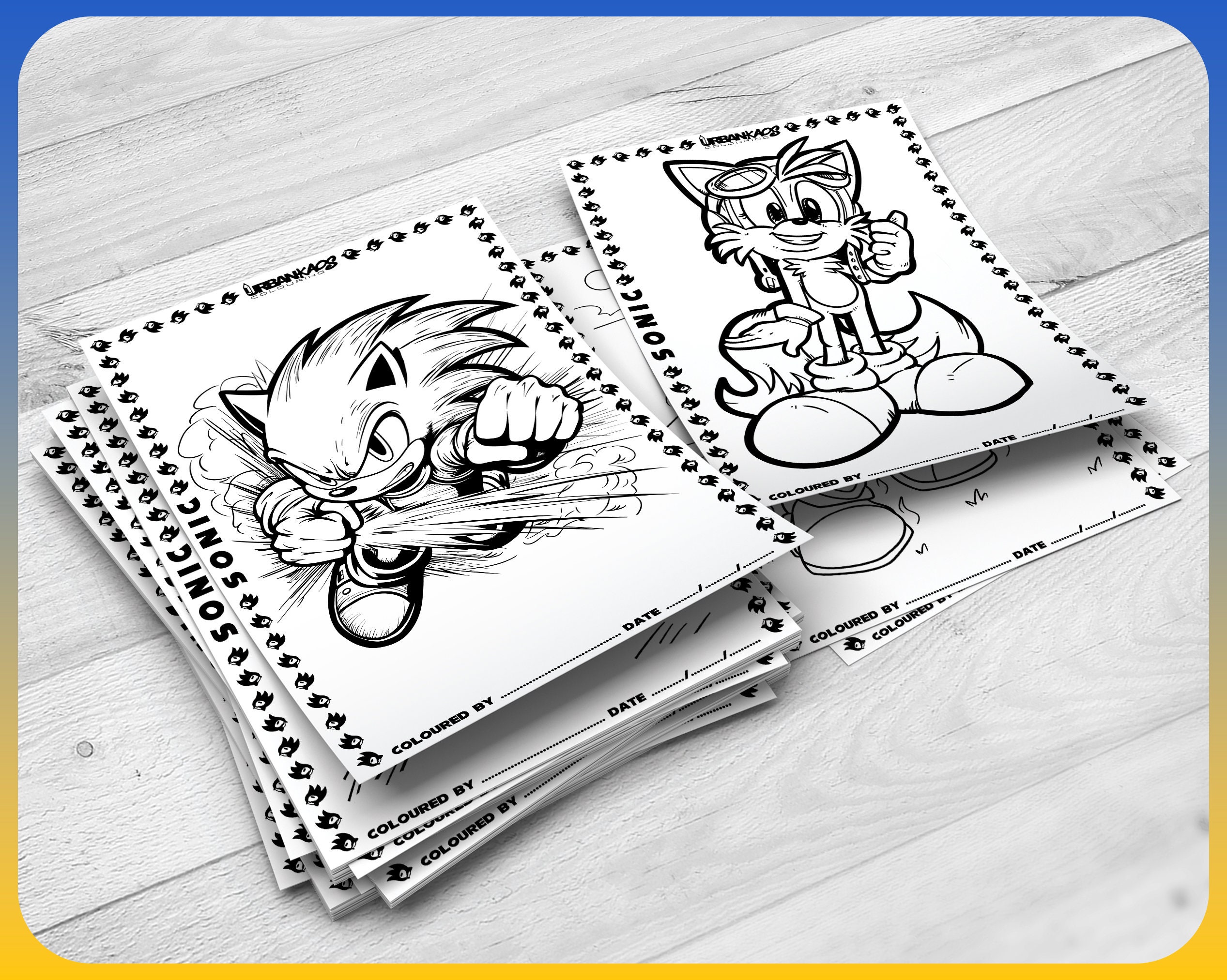 Sonic the Hedgehog 50 PRINT YOURSELF Colouring Pages Urban Kaos ...