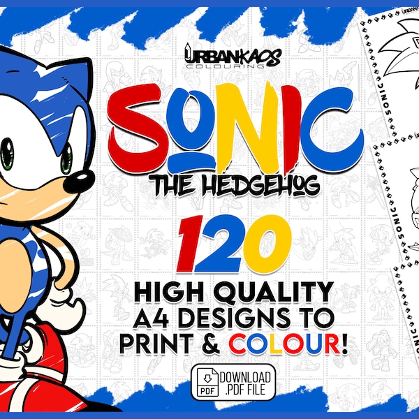 Sonic the Hedgehog Color Sheet - Etsy