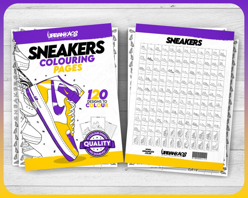 Sneakers / Trainers 120 PRINT YOURSELF Colouring Pages Urban Kaos ...