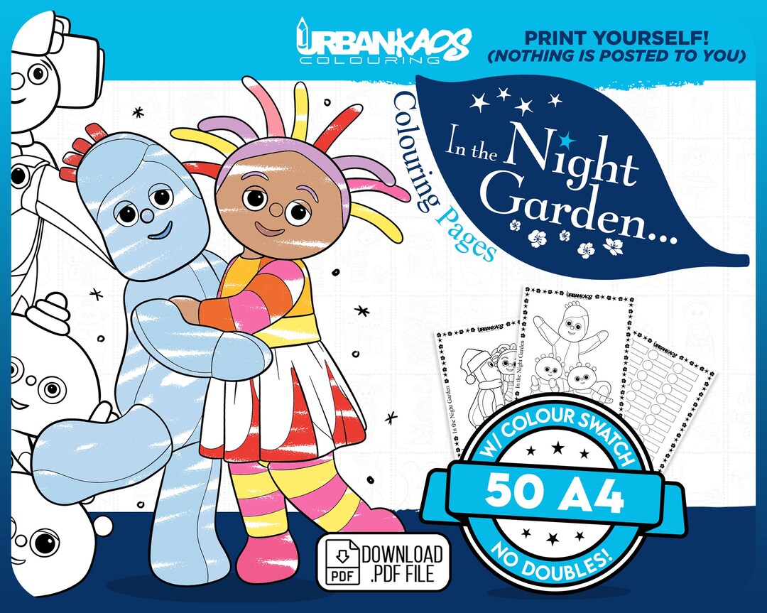 In the Night Garden 50 PRINT YOURSELF Colouring Pages Urban Kaos ...
