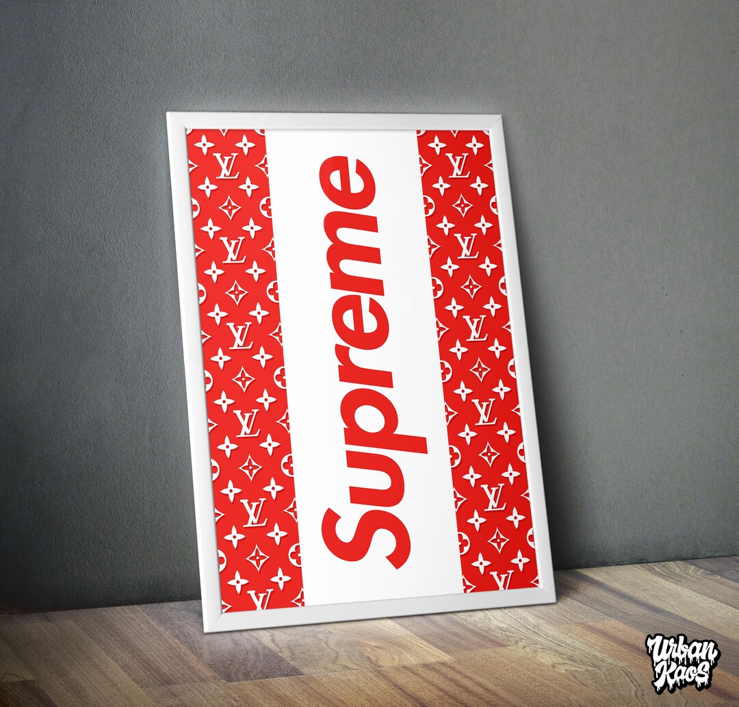Supreme X LV Inspired Logo Poster A3 / A4 Digital JPG & PDF Download ...