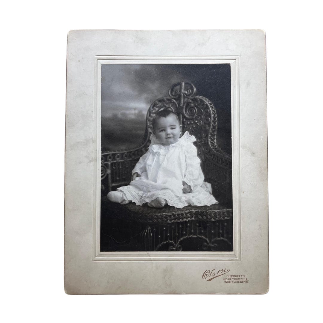 Antique Sepia Cabinet Card, Baby Photo: Hartford, Ct Antique B&W ...