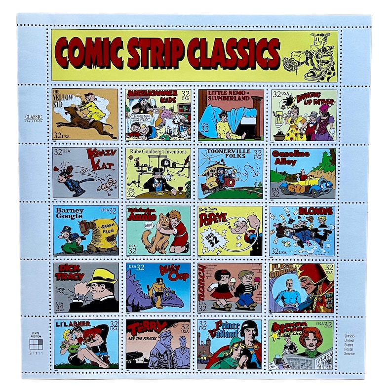 Comic Strip Classics US Postage Stamps: Unused 32c Full Sheet of 20 - Etsy
