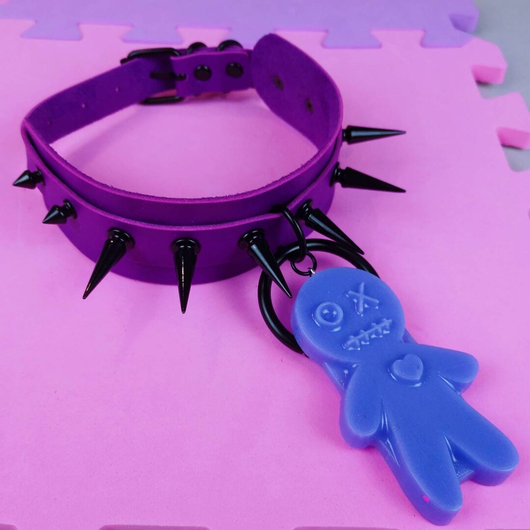 Voodoo Doll Spike Choker Purple - Etsy
