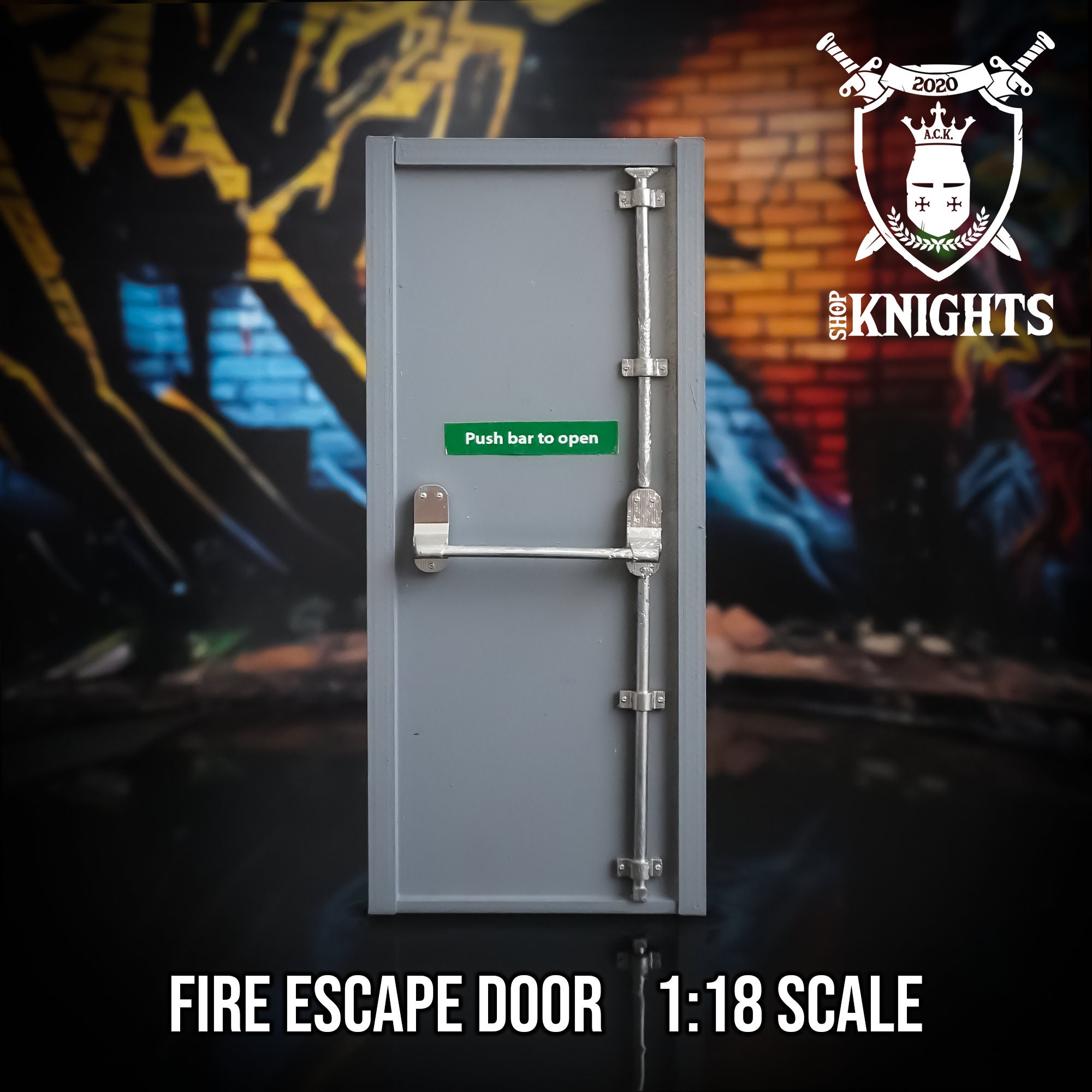 Diorama 1:18 Scale Fire Escape Door Painted Diorama Accessory ...
