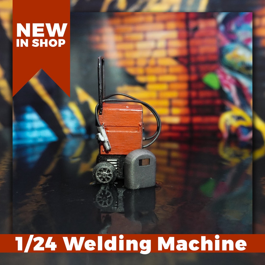 Diorama 1/24 Scale Welding Machine With Mask Workshop Dollhouse Action ...