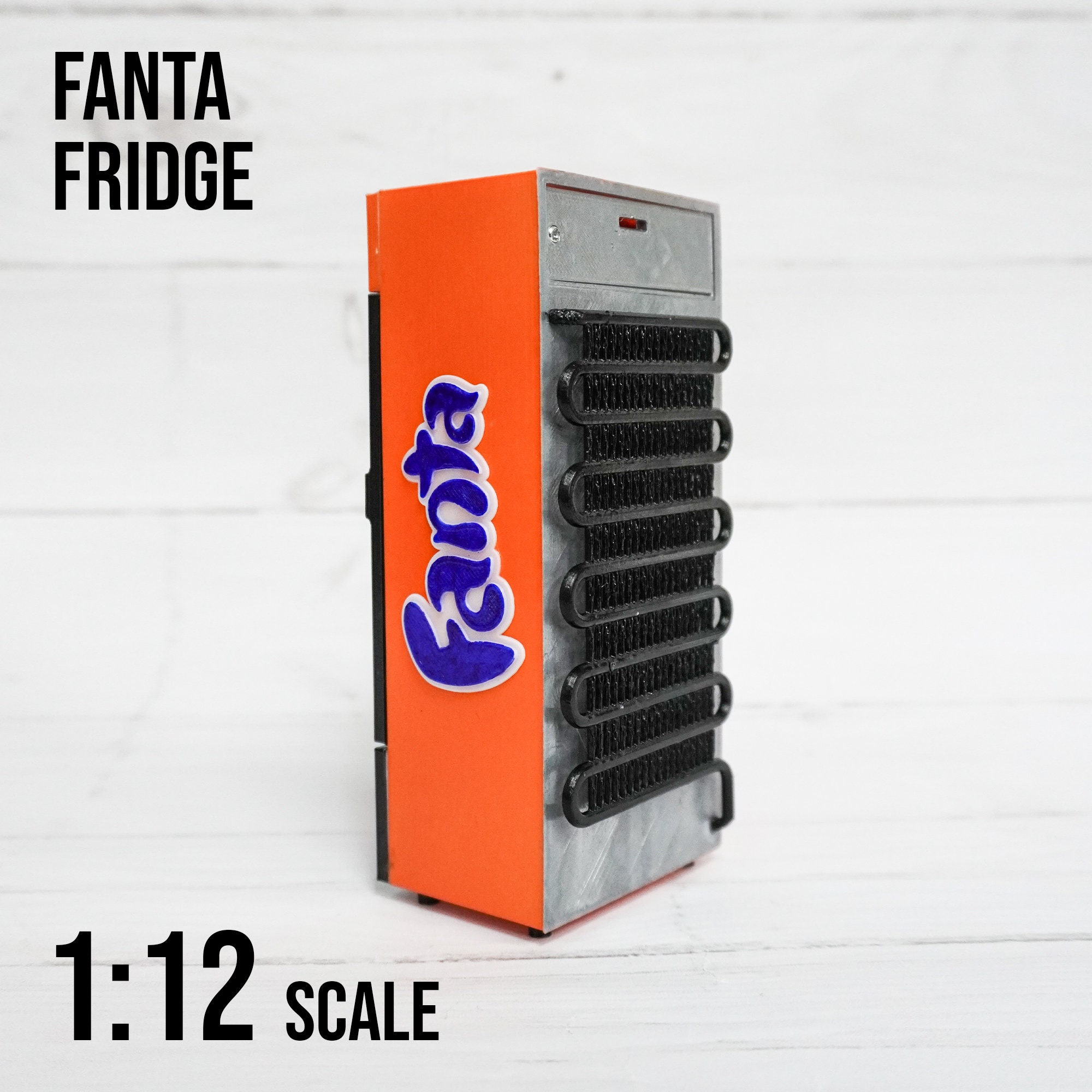 Diorama 1:12 Miniature Fanta Fridge With Light Functional Door, Model ...