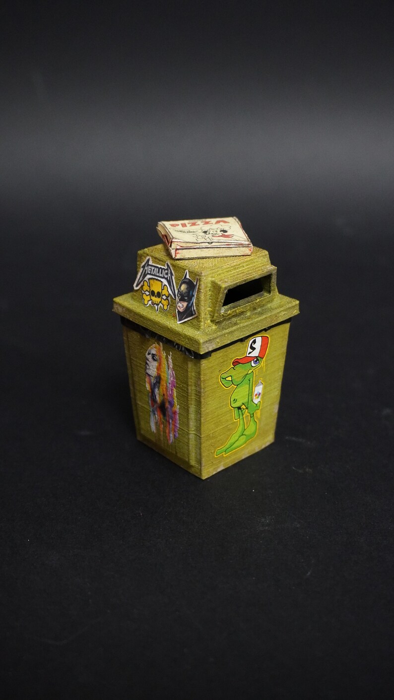 Diorama 1:6 Scale / Tmnt Diorama / 3d Printed / Mini Garbage Can ...