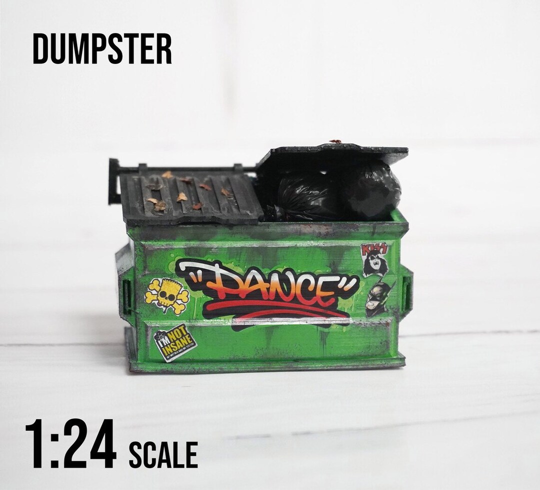 Diorama 1:24th Scale/ Dumpster/ Diorama Part/ Sculpture Miniature ...