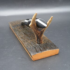 Sgian Dubh Stand / Scotch Whiskey Stave and Scottish Roe Deer Antler ...