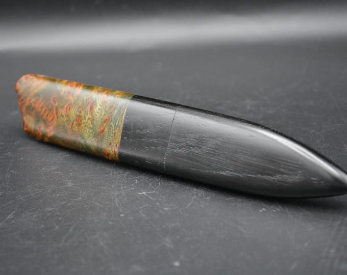 Stabilized Scottish Bog Oak / Scottish Elm Burr Hand Forged Sgian Dubh ...