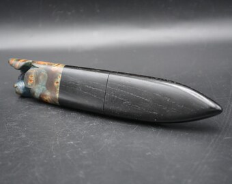 Stabilized Scottish Bog Oak / Scottish Elm Burr Hand Forged Sgian Dubh ...
