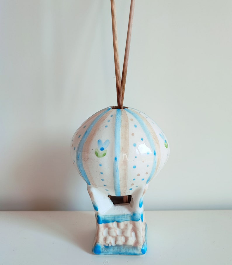 Italian Ceramic Hot Air Balloon Perfume Holder: Whimsical Decor - Etsy