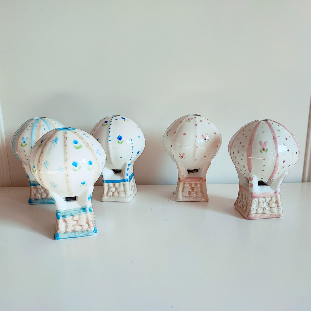 Italian Ceramic Hot Air Balloon Perfume Holder: Whimsical Decor - Etsy