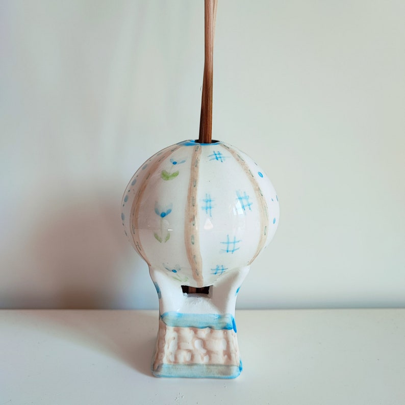 Italian Ceramic Hot Air Balloon Perfume Holder: Whimsical Decor - Etsy