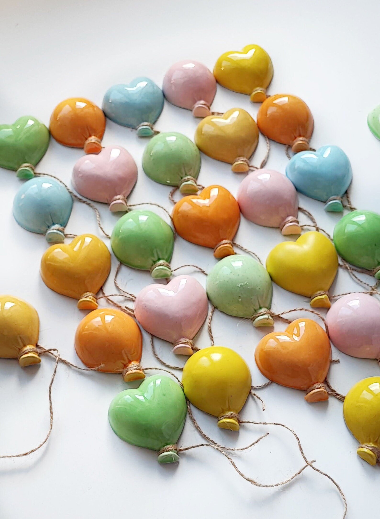 Handmade Ceramic Balloon Magnet: Colorful Wall Decor - Etsy