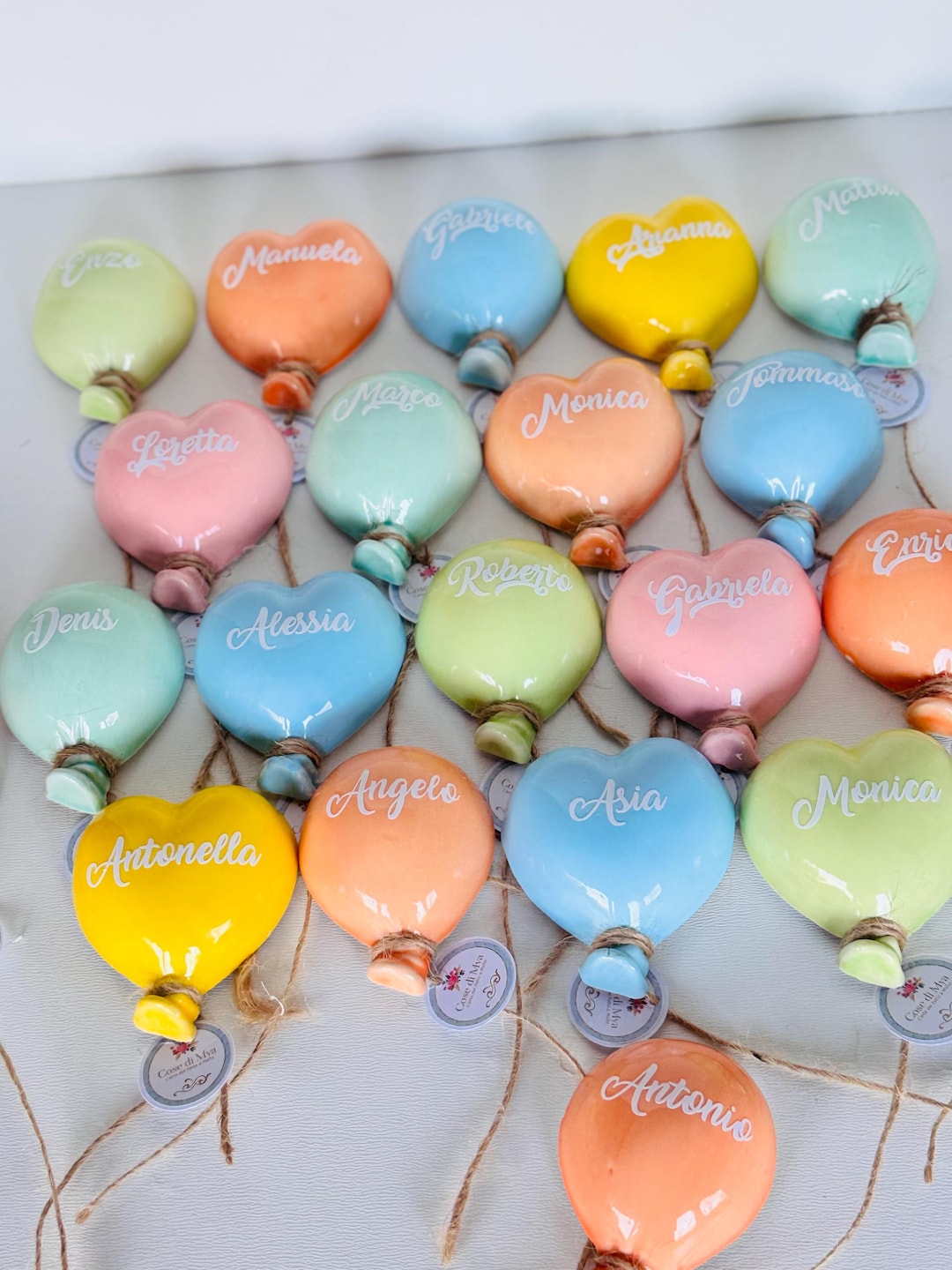 Ceramic Balloon Magnet – Handcrafted Glazed Ceramic Magnet 6x7 Cm ...