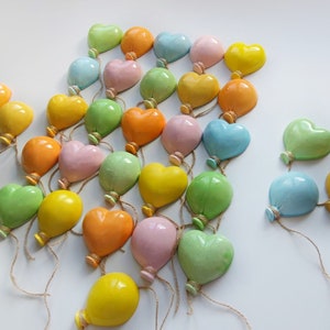 Handmade Ceramic Balloon Magnet: Colorful Wall Decor - Etsy