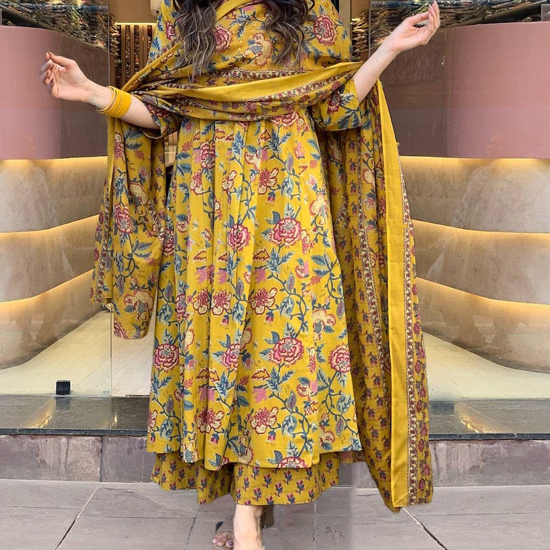 Yellow Kurta Woman - Etsy