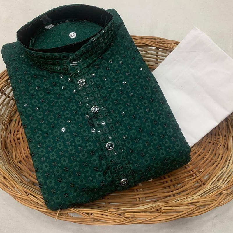 Black Kurti Set Men - Etsy UK