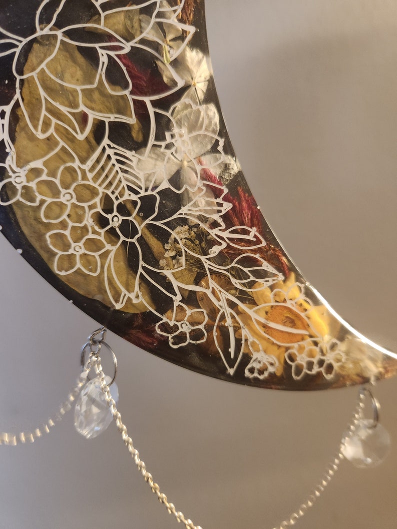 Hanging Crescent Moon // Sun Catcher - Etsy