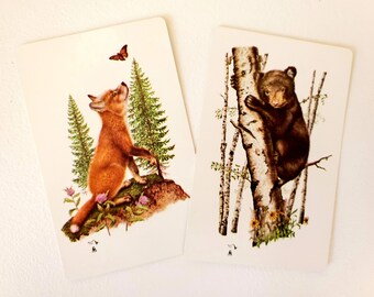 Fox and Bear | Etsy