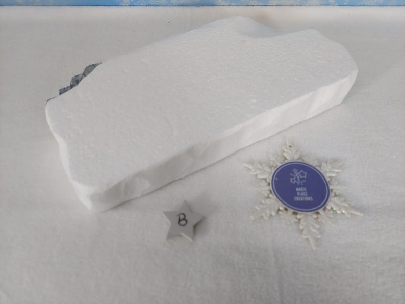 STYROFOAM Christmas Snow Alpine Village Display Platform for Lemax ...