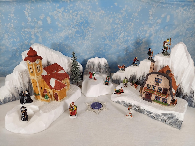 STYROFOAM Christmas Snow Alpine Village Display Platform for Lemax ...