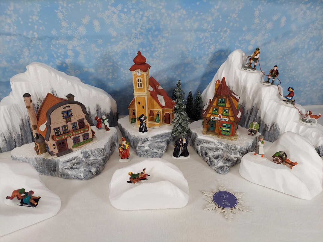 STYROFOAM Christmas Snow Alpine Village Display Platform for Lemax ...