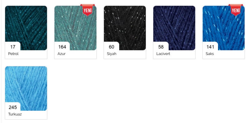 Alize Angora Gold Simli Yarn, Silvery, Wool Yarn, Acrylic Yarn ...