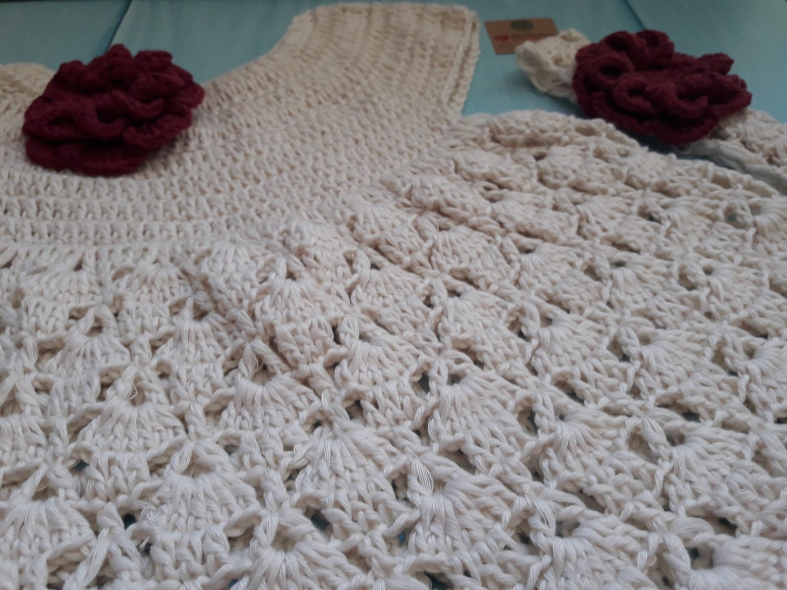 Baby Dress, Hand Knit Baby Dress, Baby Gift, Knit for Newborn, Knitted ...