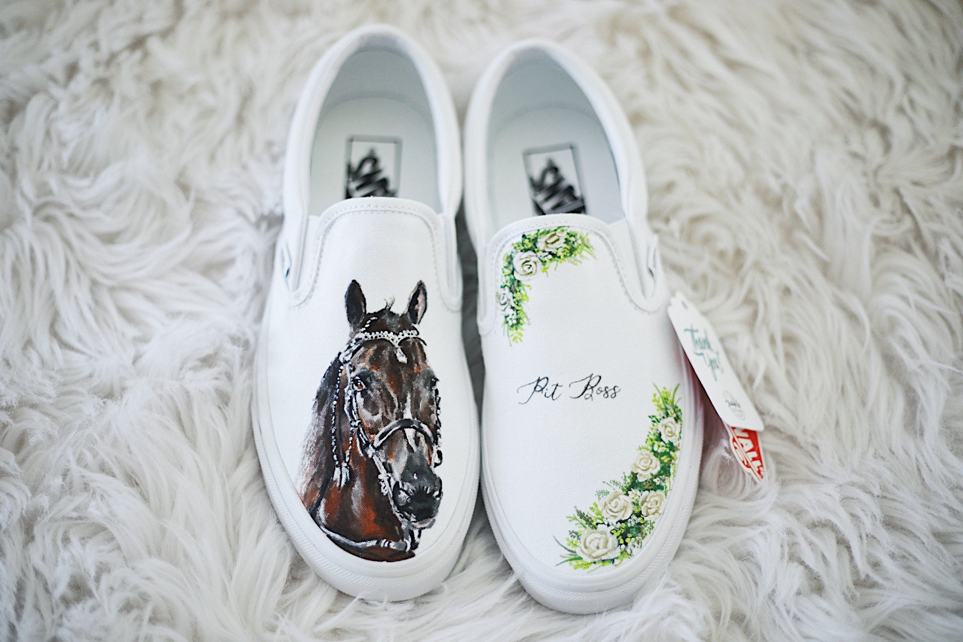 Handpainted Custom Pet Portrait Vans | Etsy