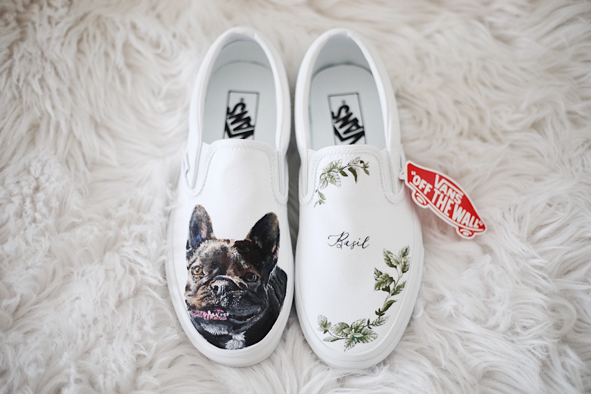 Handpainted Custom Pet Portrait Vans | Etsy