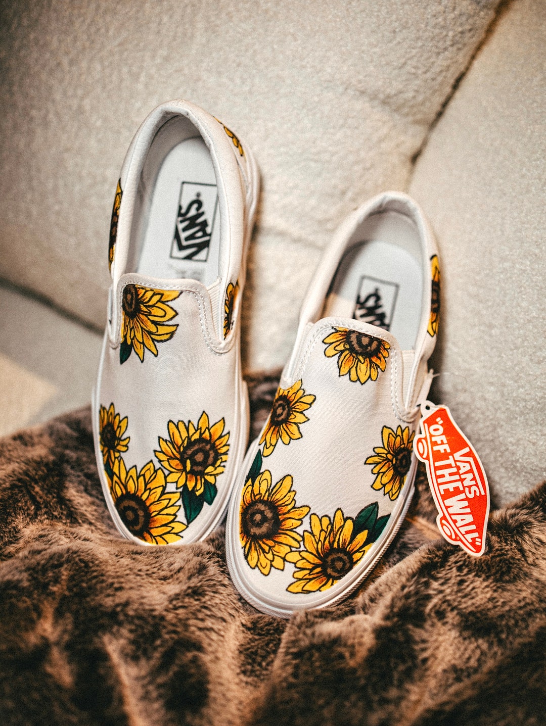 Handpainted Sunflower Vans - Etsy