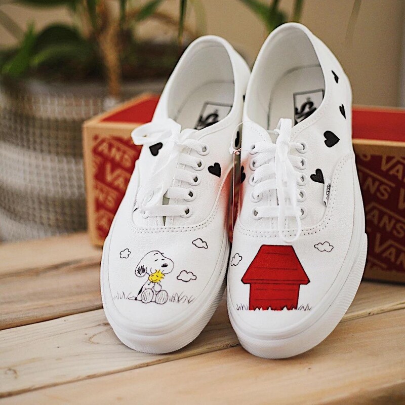 Snoopy Sneakers - Etsy