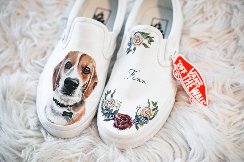 Handpainted Custom Pet Portrait Vans | Etsy