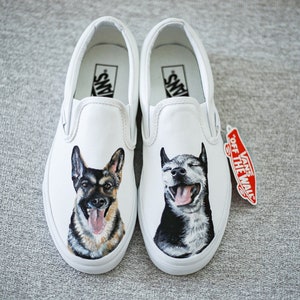 Handpainted Custom Pet Portrait Vans (two Pets) - Etsy