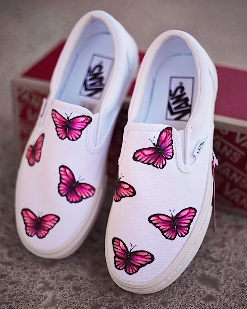 Handpainted Butterfly Vans - Etsy Canada