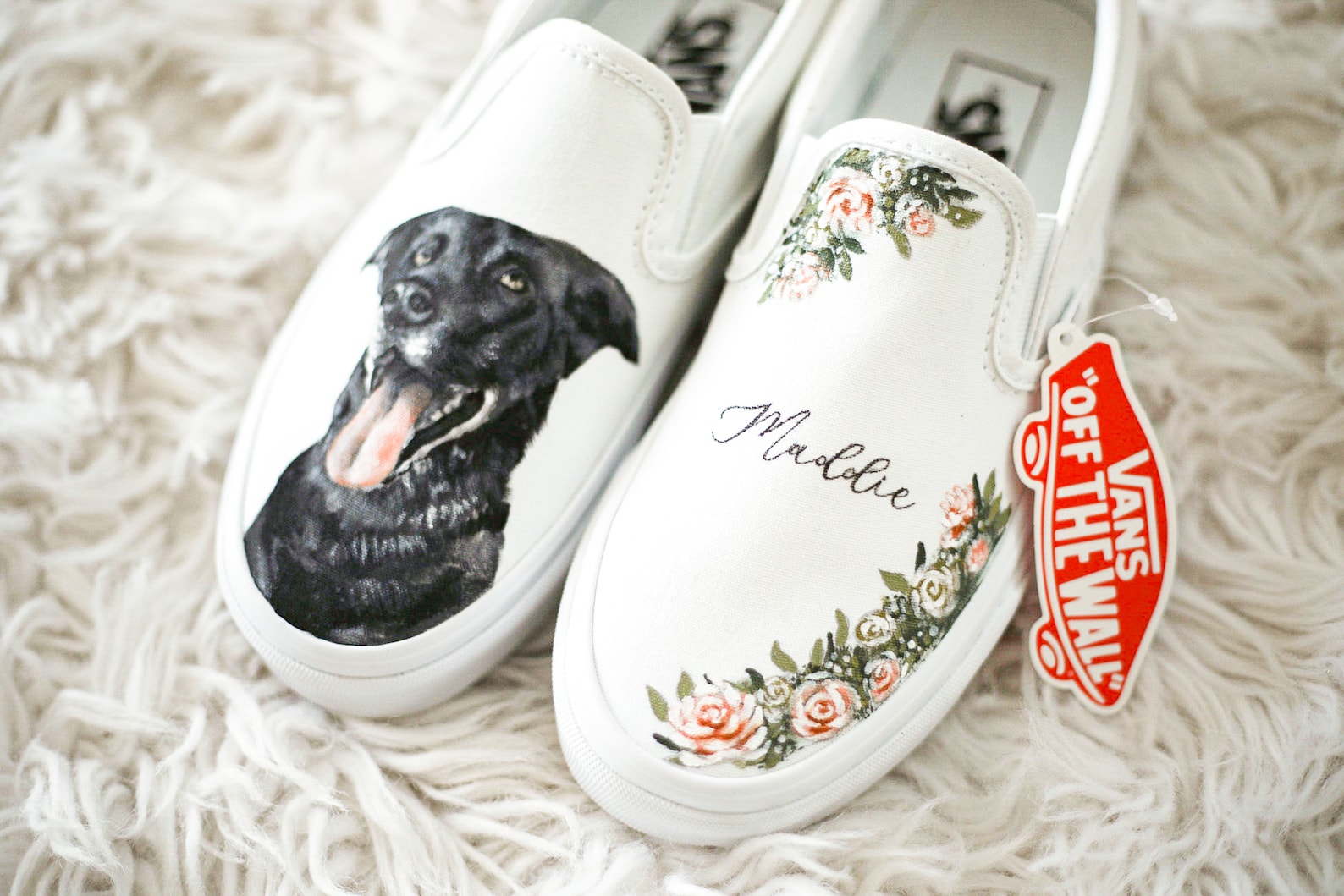 Handpainted Custom Pet Portrait Vans - Etsy