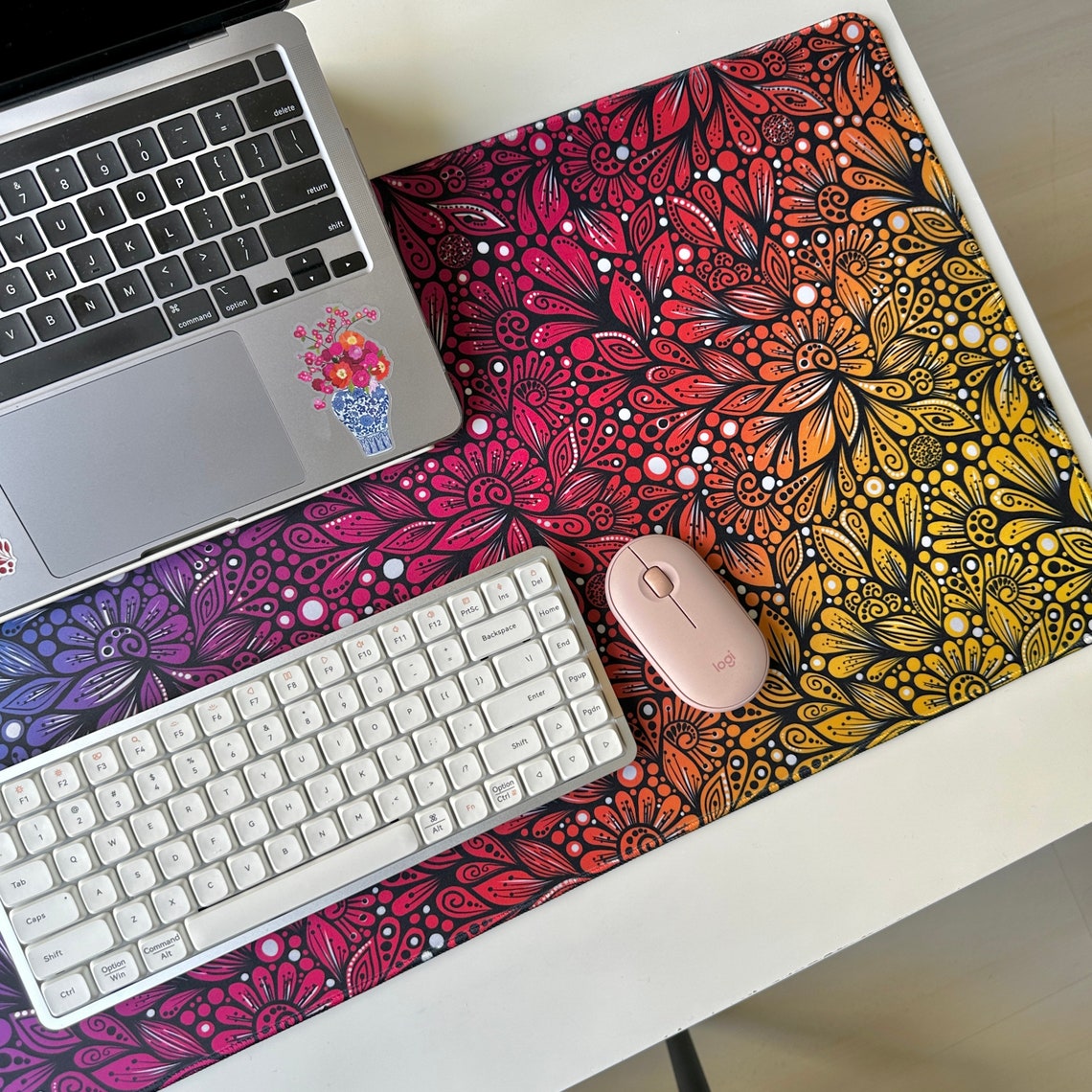 Rainbow Zentangle Desk Pad - Colorfull Desk Pads - Etsy