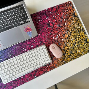 Rainbow Zentangle Desk Pad Colorfull Desk Pads - Etsy