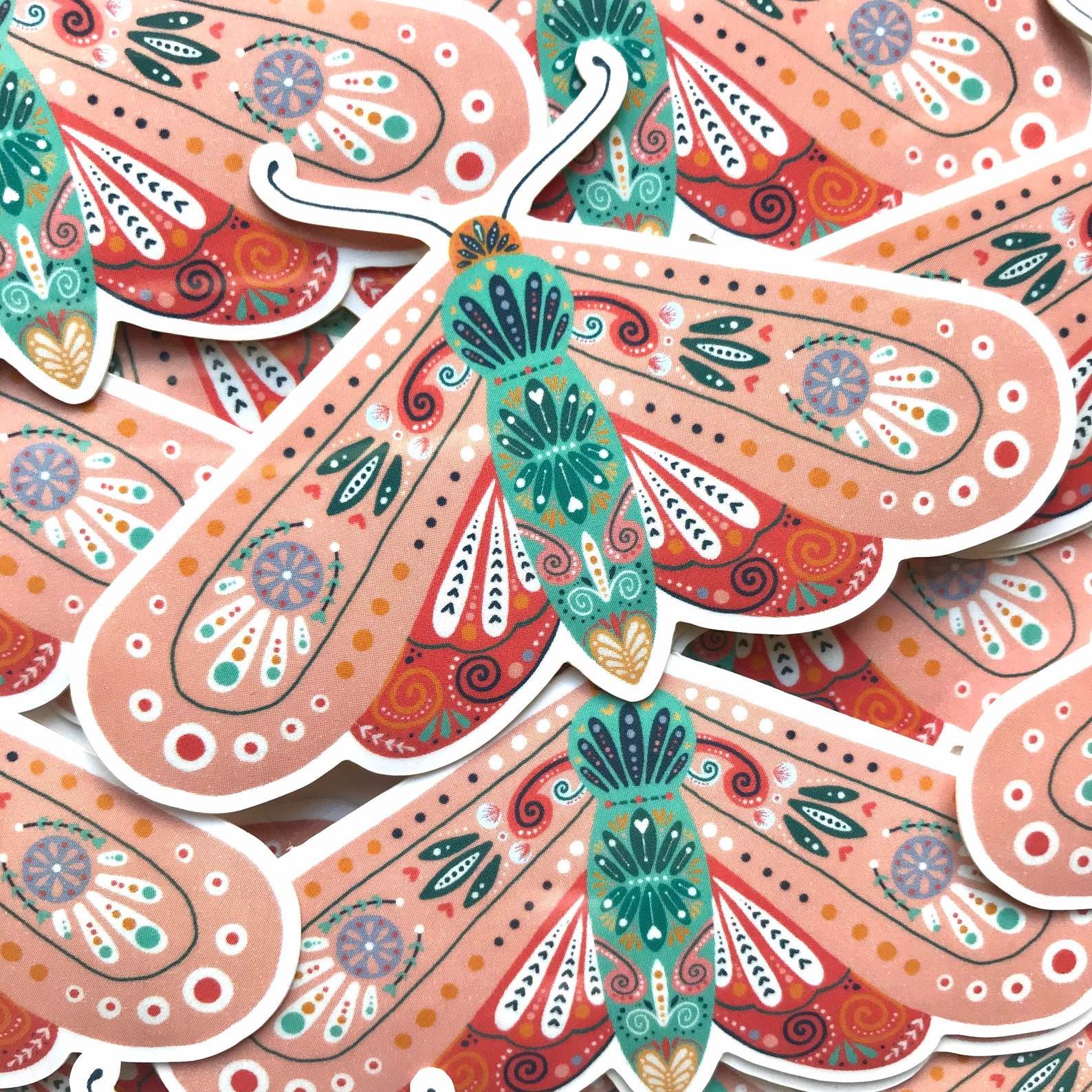 Moth Illustration Stickers Waterproof Stickers Butterfly - Etsy