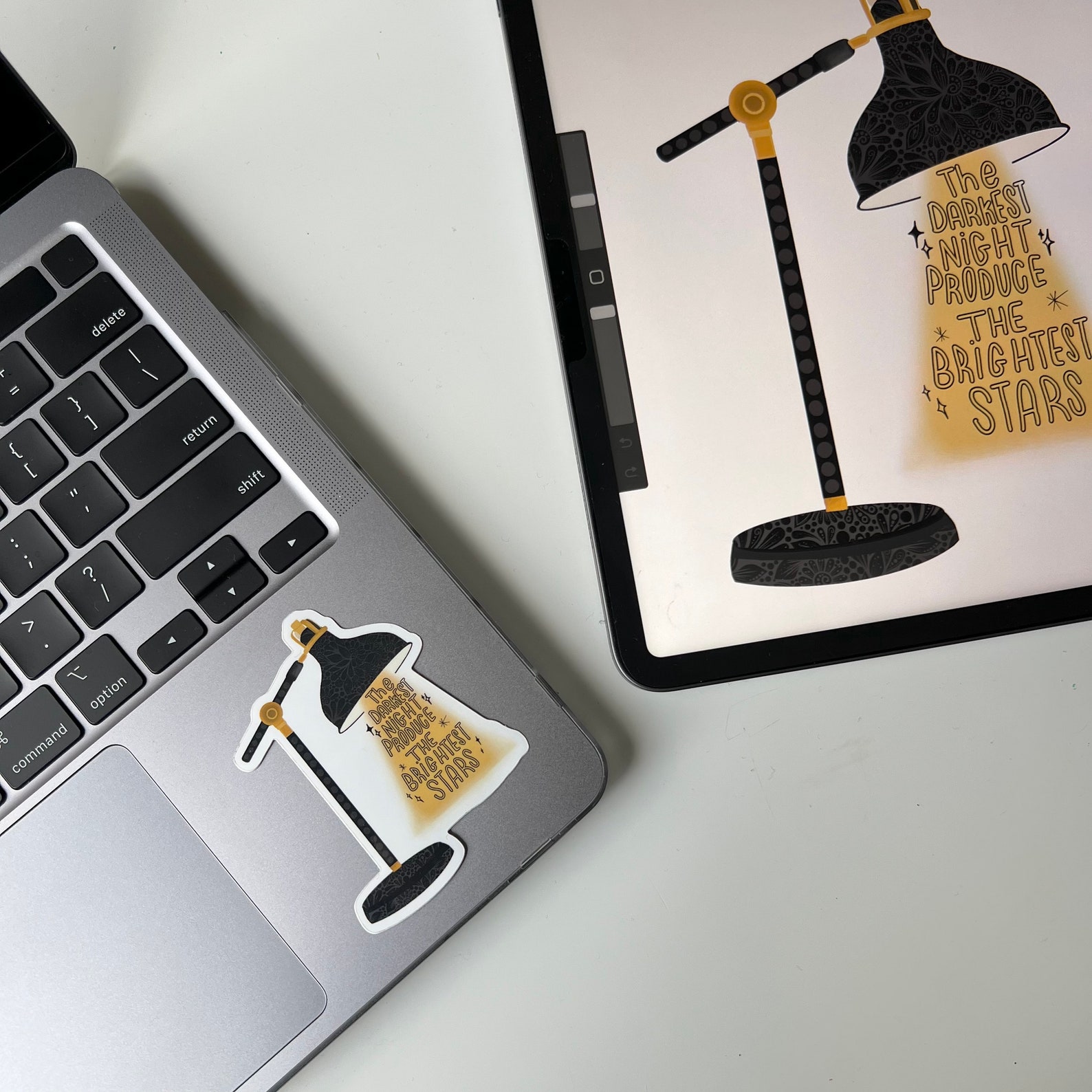 Zentangle Table Lamp Stickers Waterproof Stickers the - Etsy