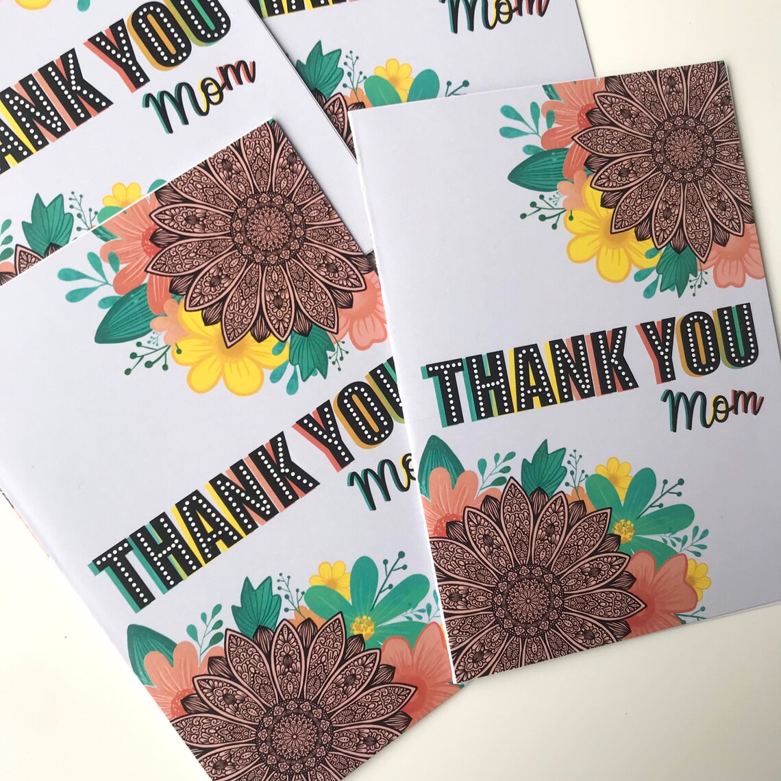 Thank You Mom Card Mothers Day Card-greeting Mothers Day - Etsy