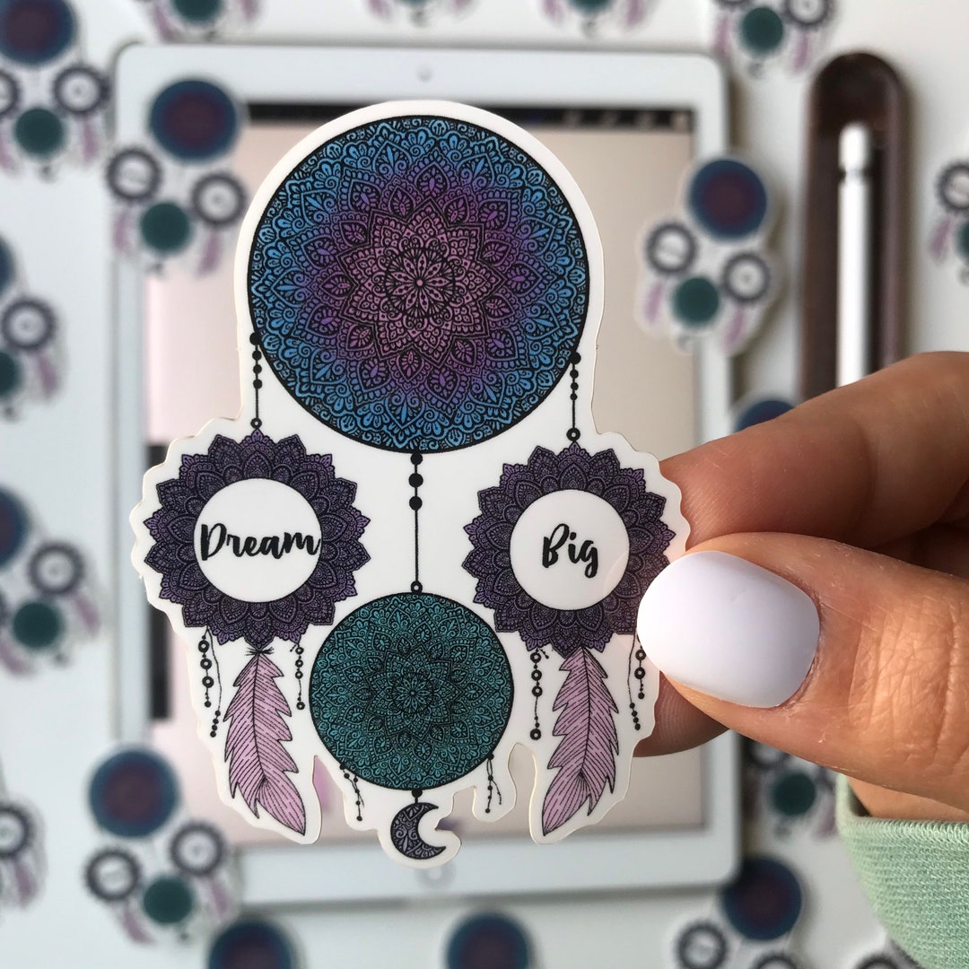 Dream Catcher Mandala Sticker- Dream Catcher Stickers- Water Stickers ...